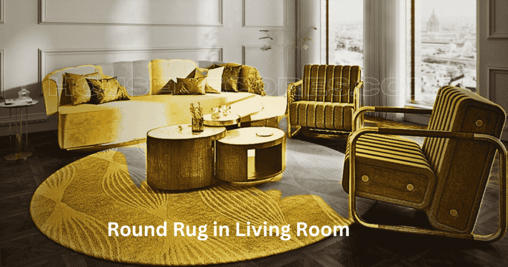 The round rug in living room - Selection guide