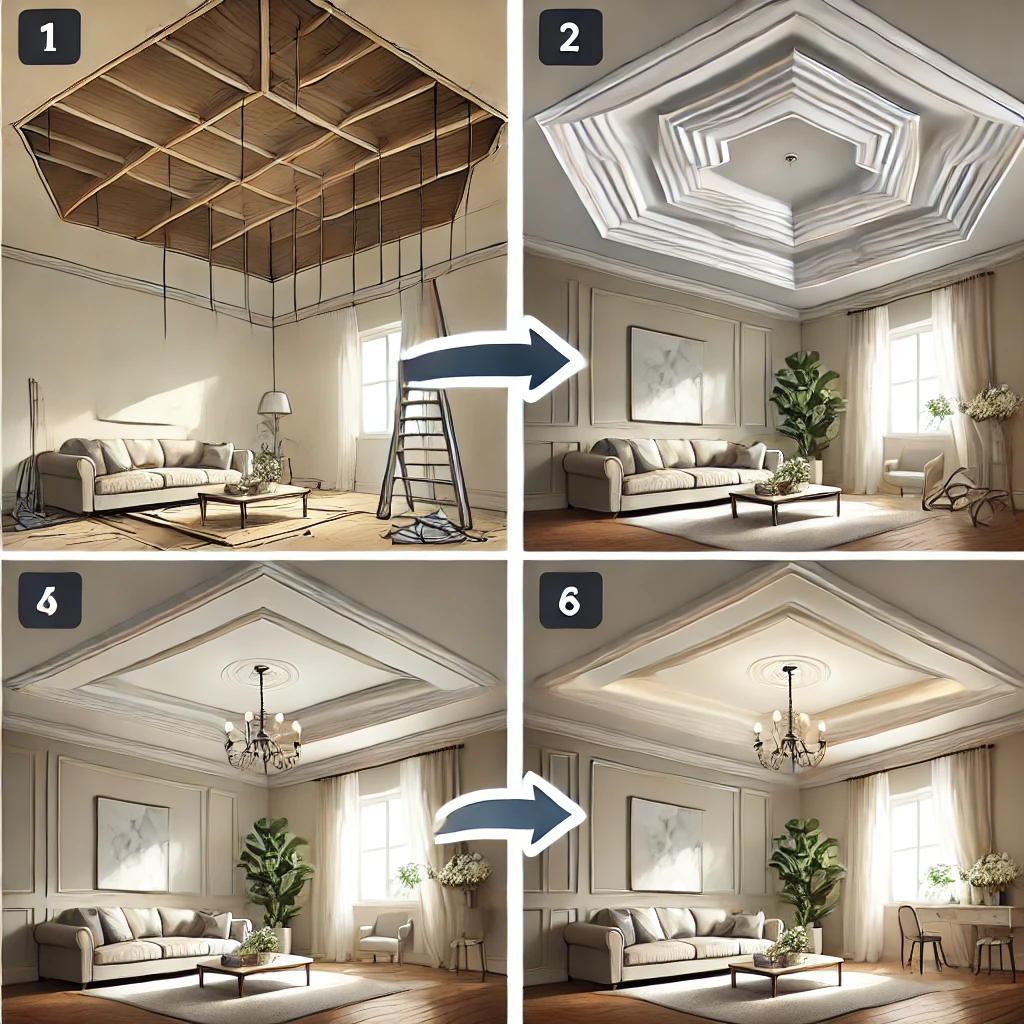 How to Improve Weird Tray Ceiling Design?
