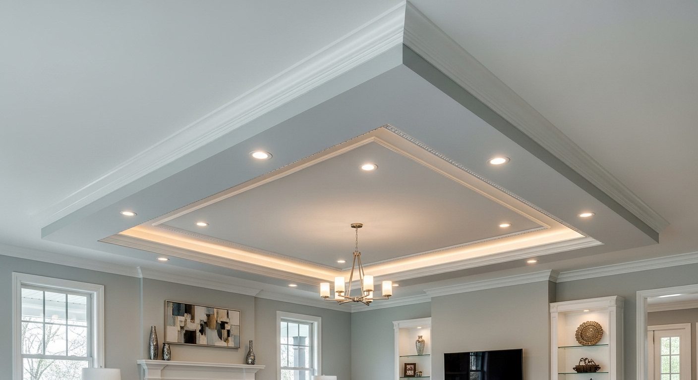 How to Improve Weird Tray Ceiling Design?