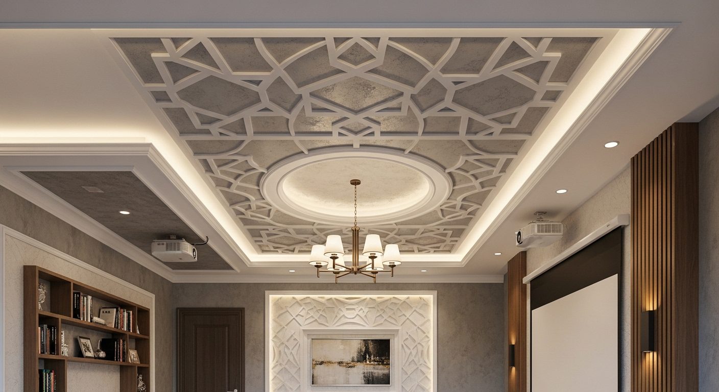How to Improve Weird Tray Ceiling Design?