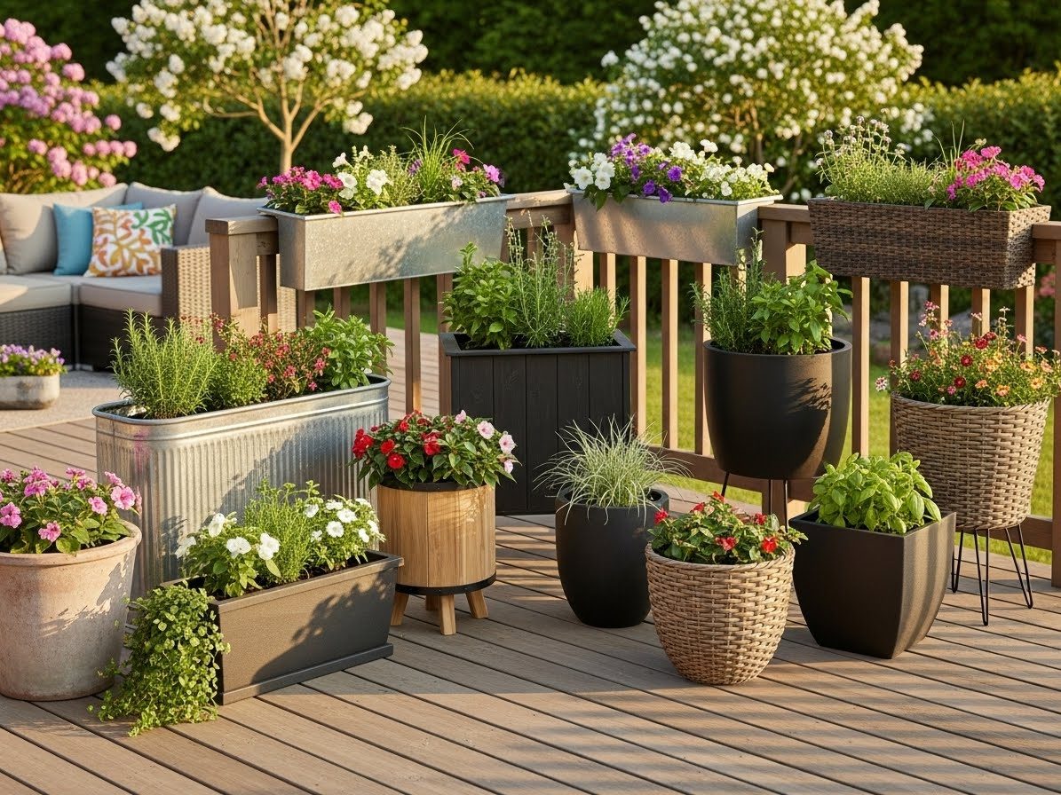 19 Deck Planters and Garden Ideas to Upgrade Your Deck