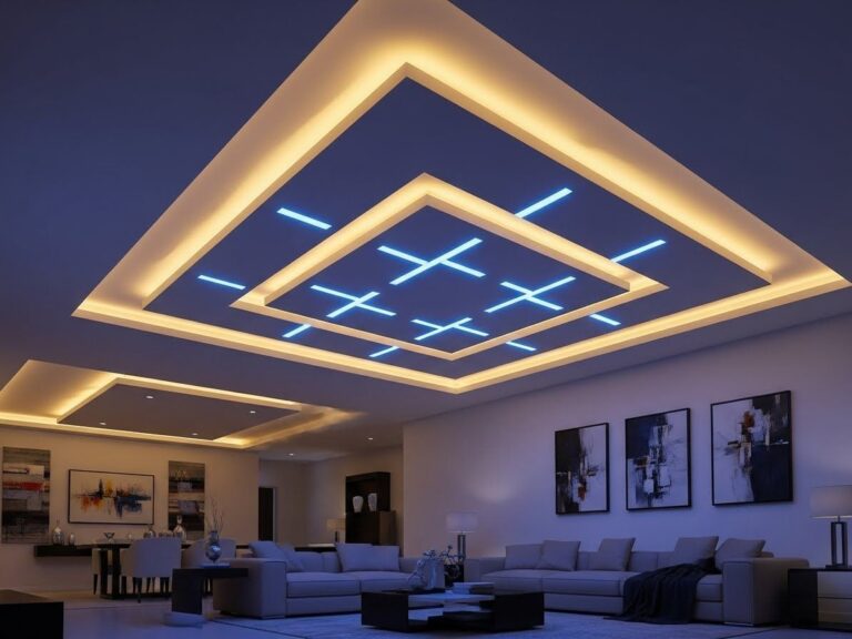 15 LED Strip Lighting Ceiling Designs | Futuristic Look