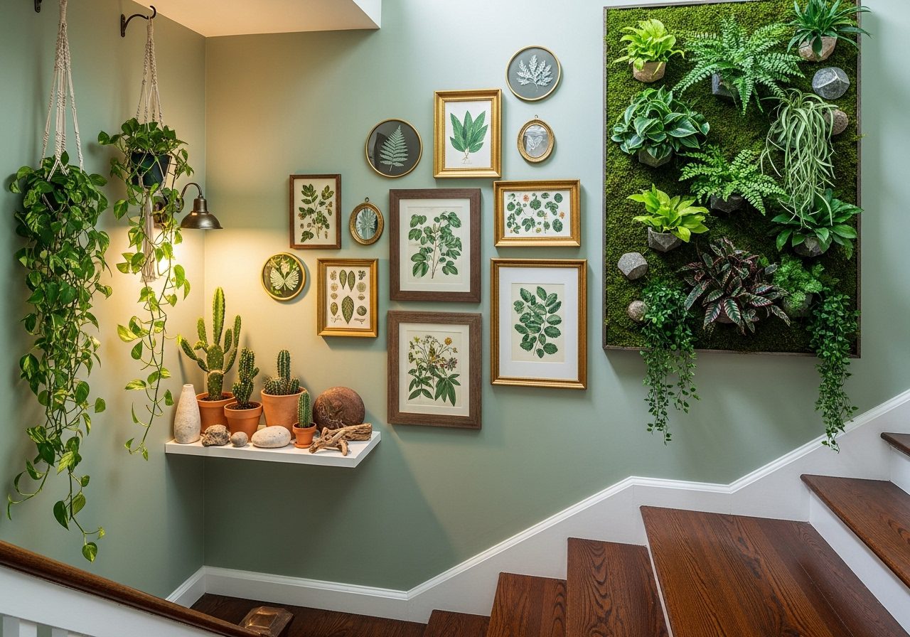 18 Eclectic Mix Stairs Wall Decor Ideas